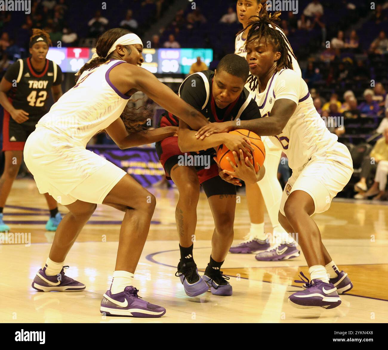 Baton Rouge, United States. 18th Nov, 2024. LSU Lady Tigers guards Flau ...