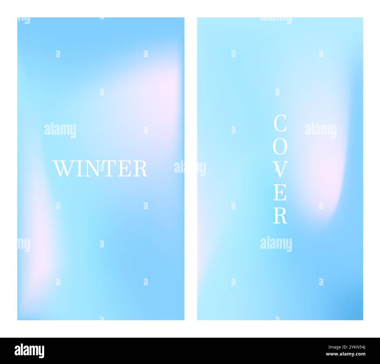Set of Winter Gradient Backgrounds. Modern vector illustration ...