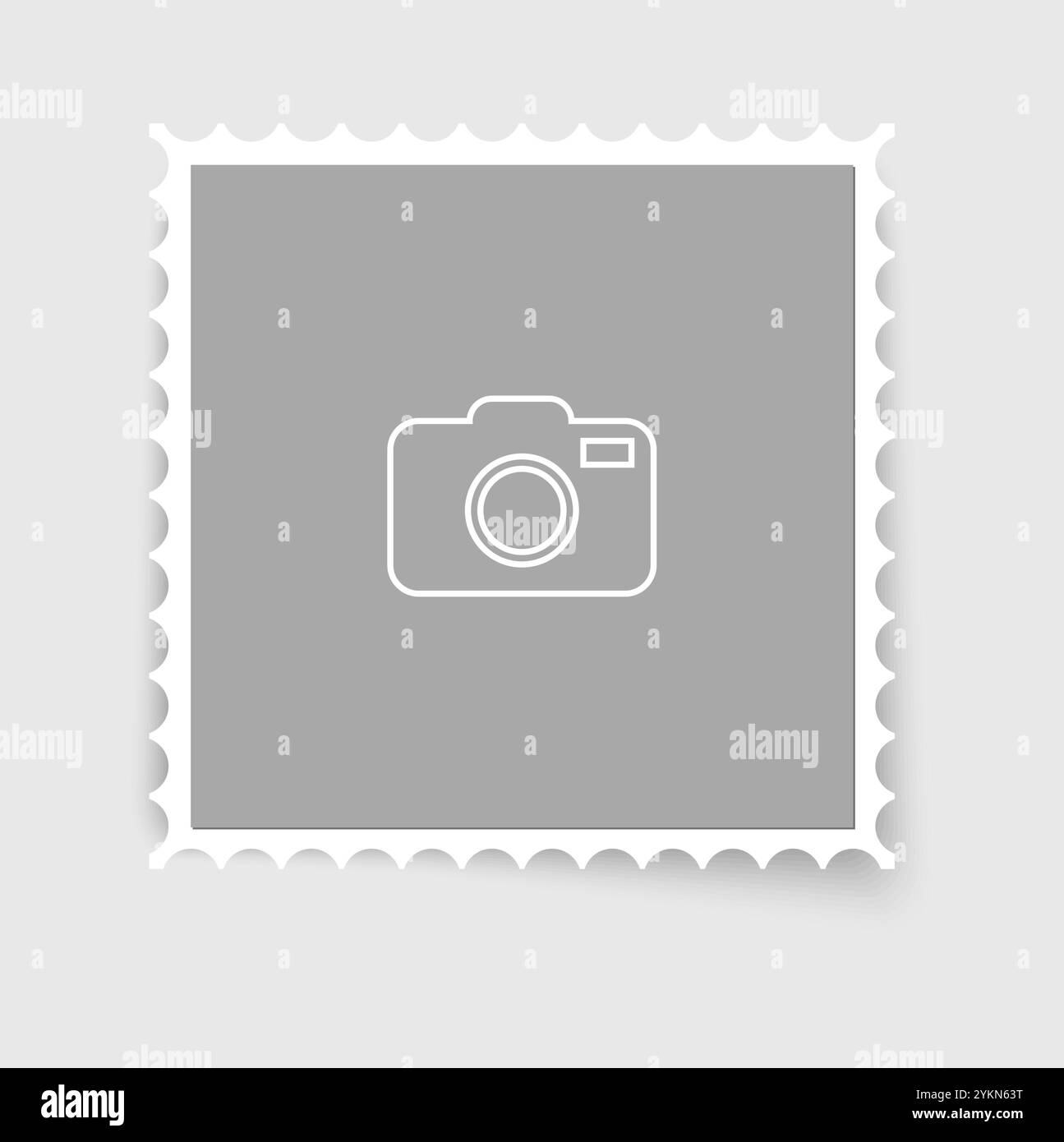 Postage stamp frame. Empty border template for postcards and letters ...