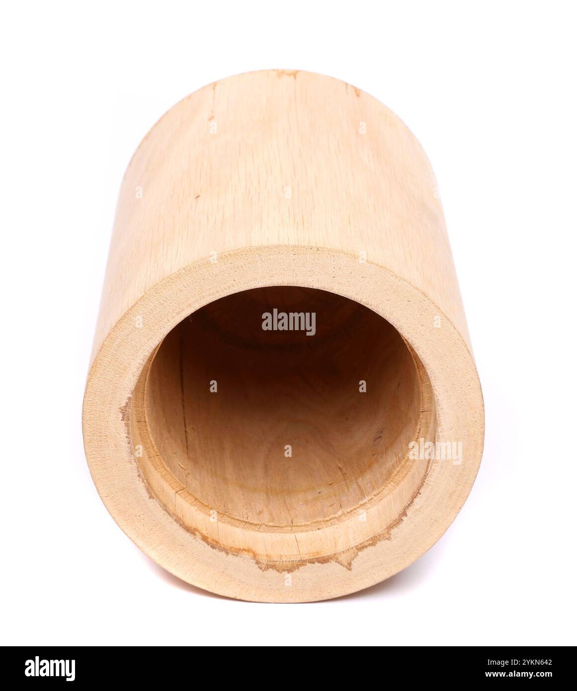 Top opened of handmade wooden Jar on a white background Stock Photo - Alamy