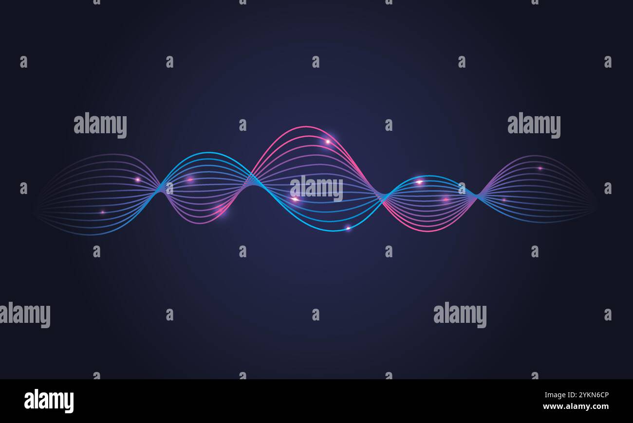 Abstract music pulse background with bright gradient Stock Vector Image ...
