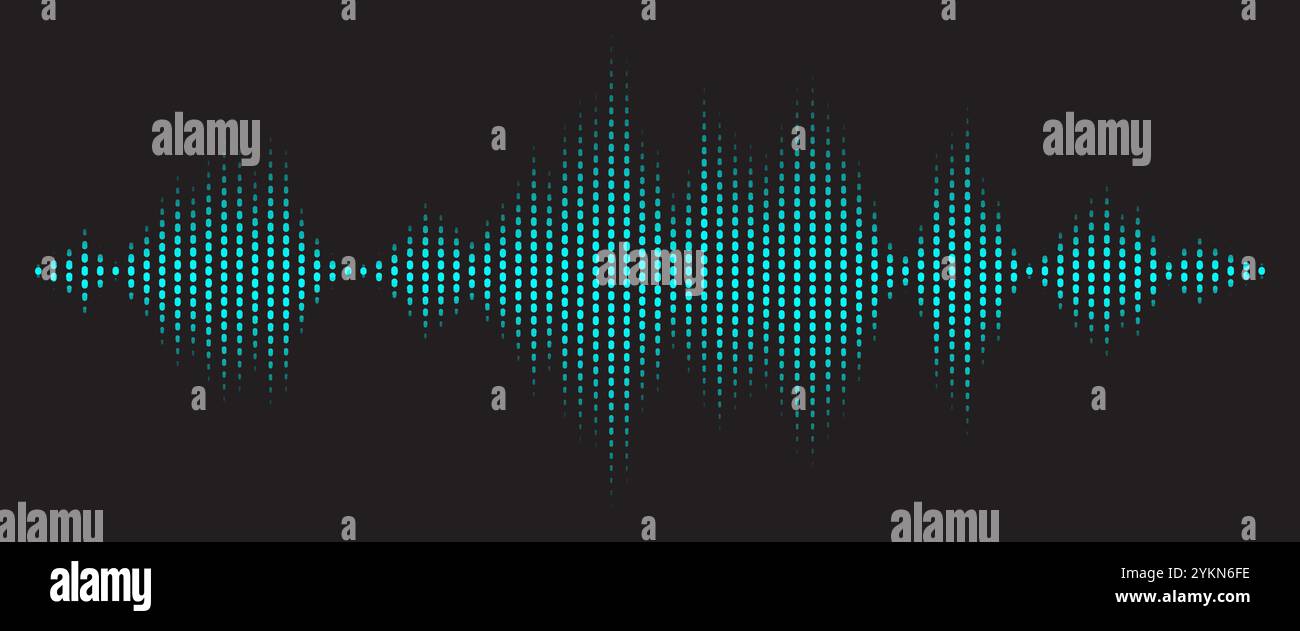 Sound wave digital dots line background Stock Vector Image & Art - Alamy