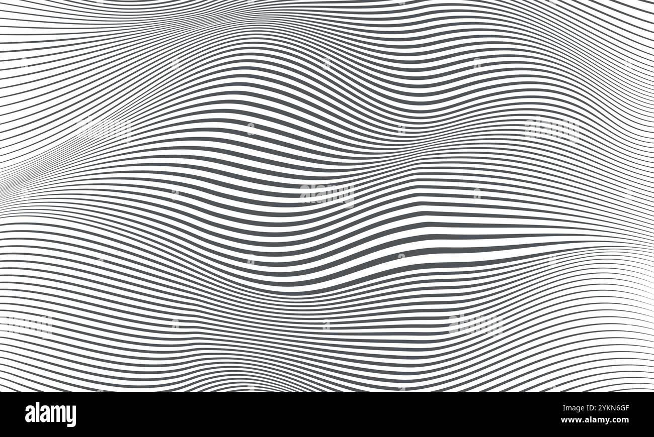 Abstract pattern thin wavy Stock Vector Images - Alamy