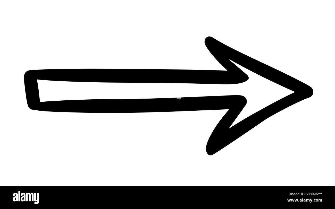 Scribble Arrow Sign Hand Drawn Vector Element Icon Stock Vector Image ...