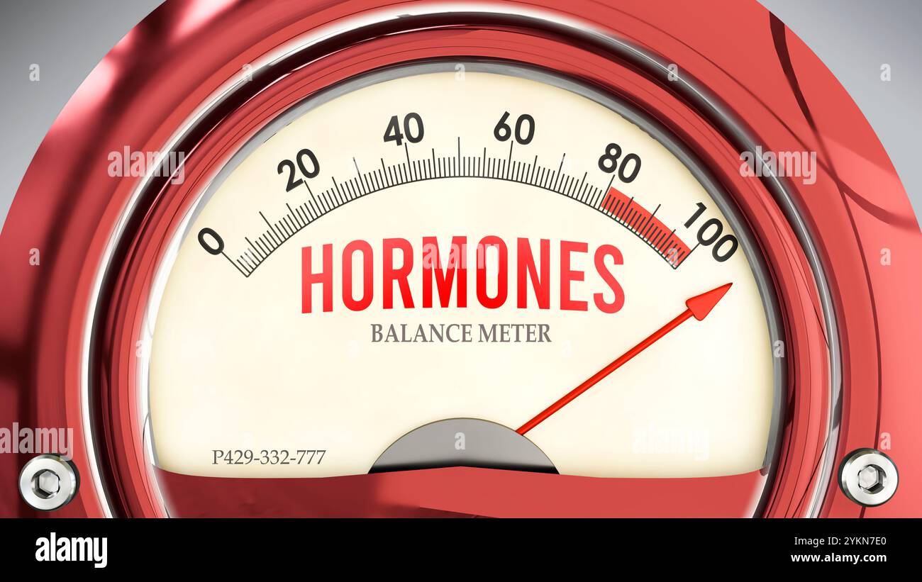 Hormones and balance that is hitting a full scale hi-res stock ...