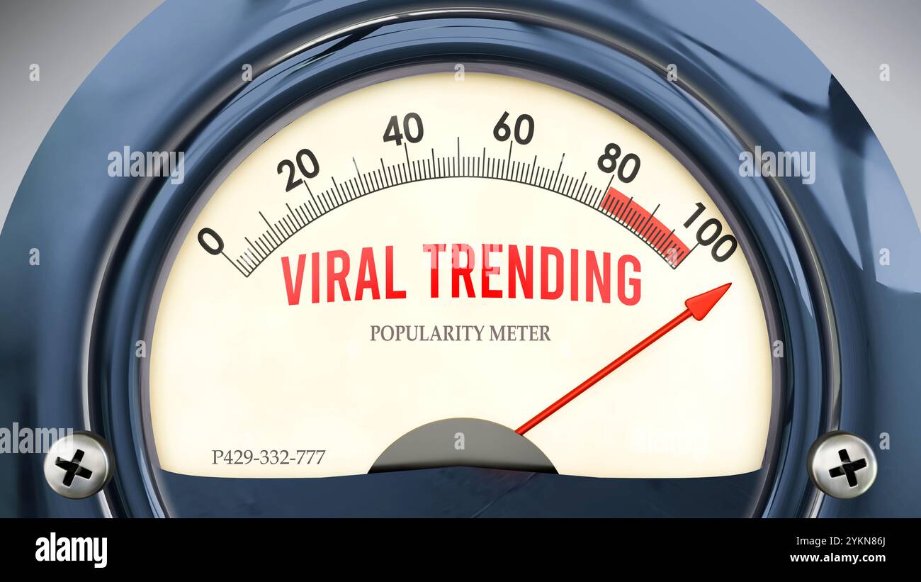 Viral trending and popularity that is hitting a full scale hi-res stock ...
