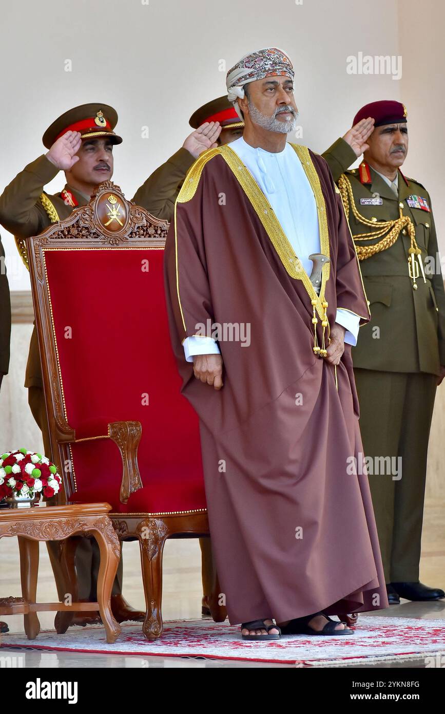 Muscat, Oman. 19th Nov, 2024. Sultan Haitham bin Tariq of Oman attends ...