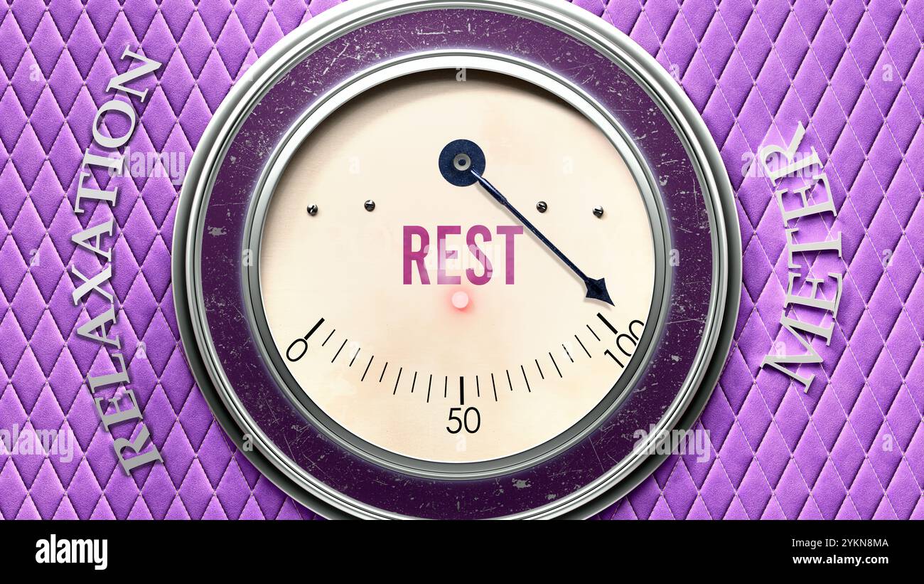 Rest and Relaxation that is hitting a full scale, showing a very high ...