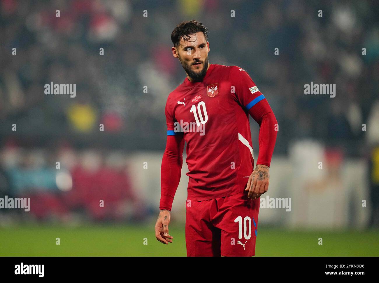 Dubocica Stadium, Leskovac, Serbiia. 18th Nov, 2024. Nemanja Gudelj of ...