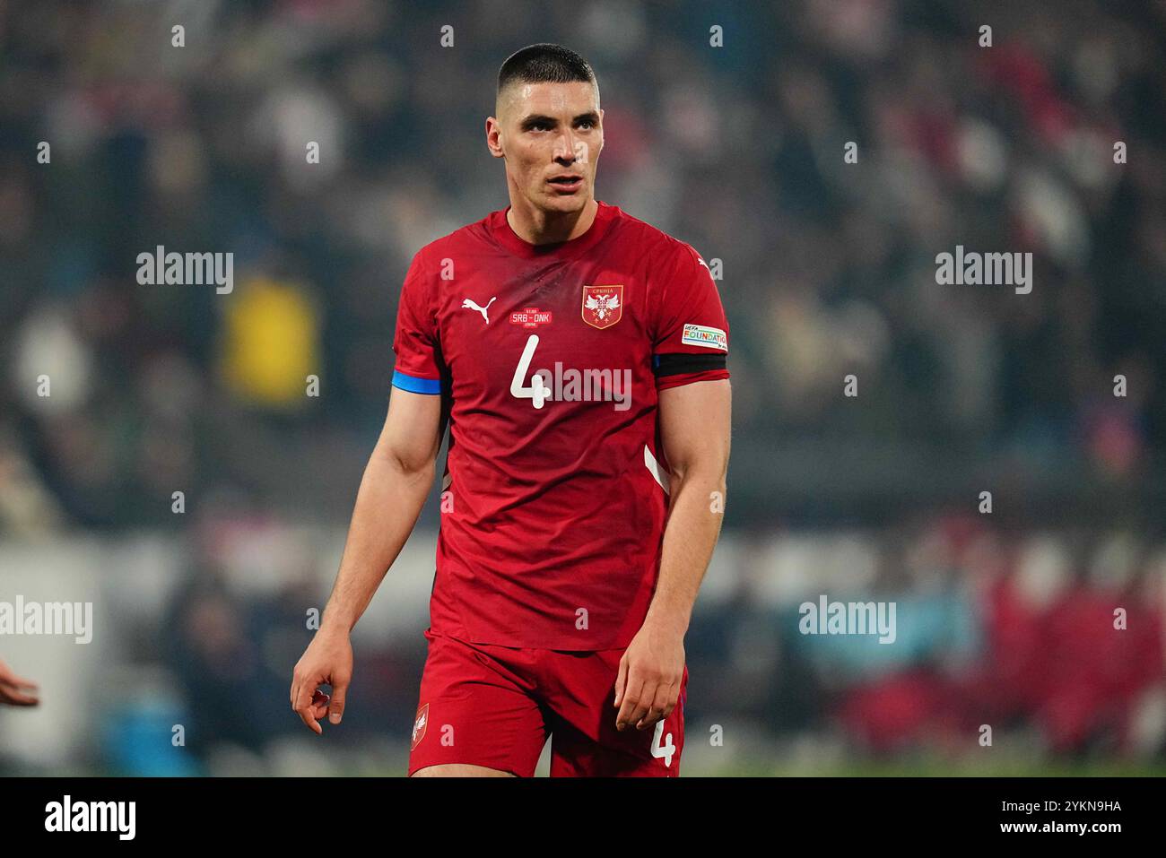 Dubocica Stadium, Leskovac, Serbiia. 18th Nov, 2024. Nikola Milenkovic ...