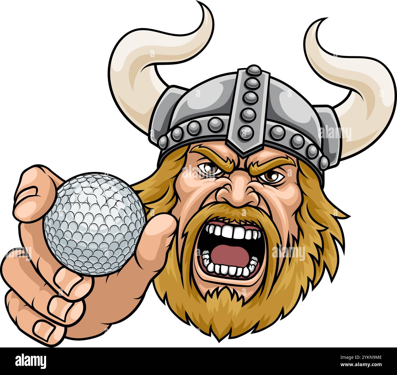 Viking Golf Ball Sports Team Mascot Man Stock Vector Image & Art - Alamy