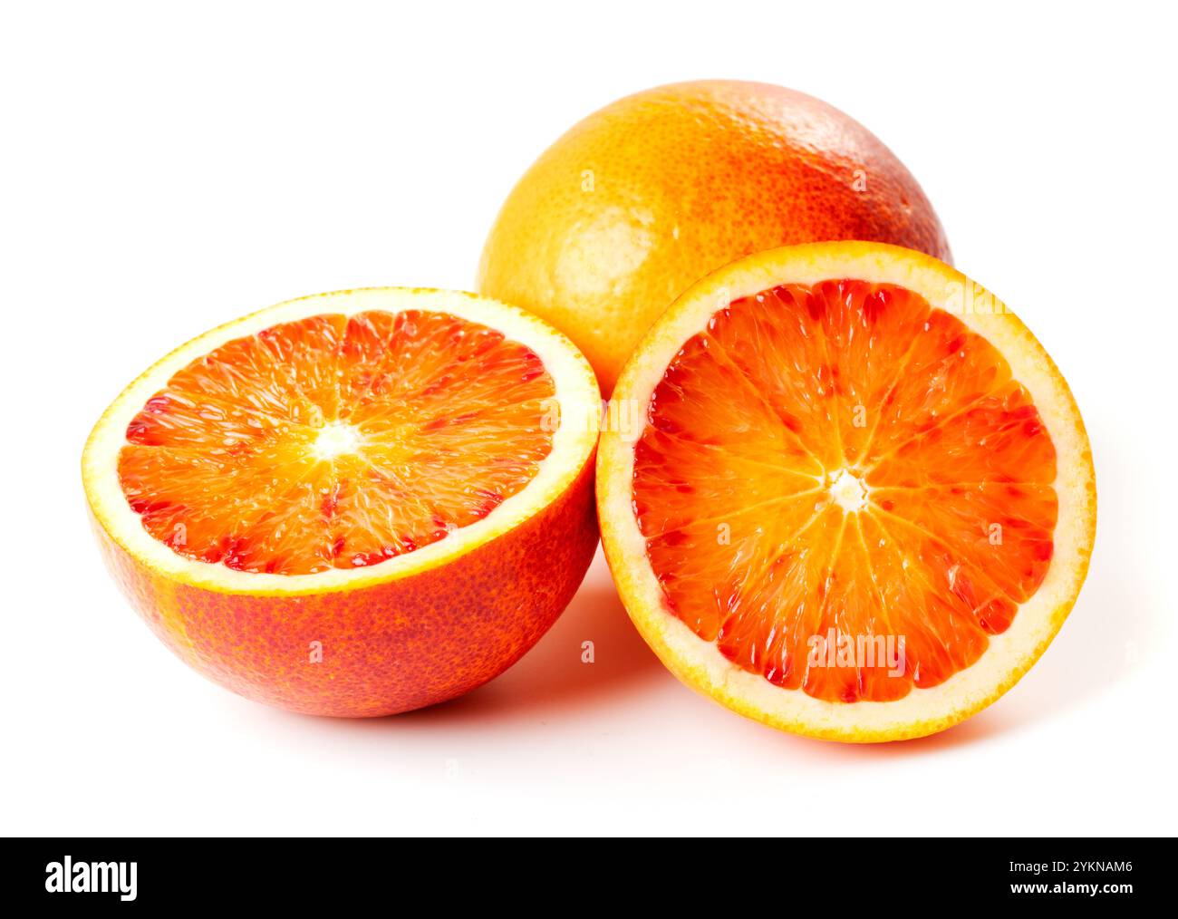 Red sicilian oranges sliced Cut Out Stock Images & Pictures - Alamy