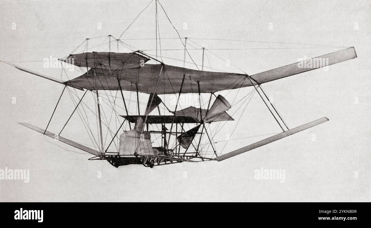 Sir Hiram Maxim's flying machine, c1894. Sir Hiram Stevens Maxim, 1840 ...