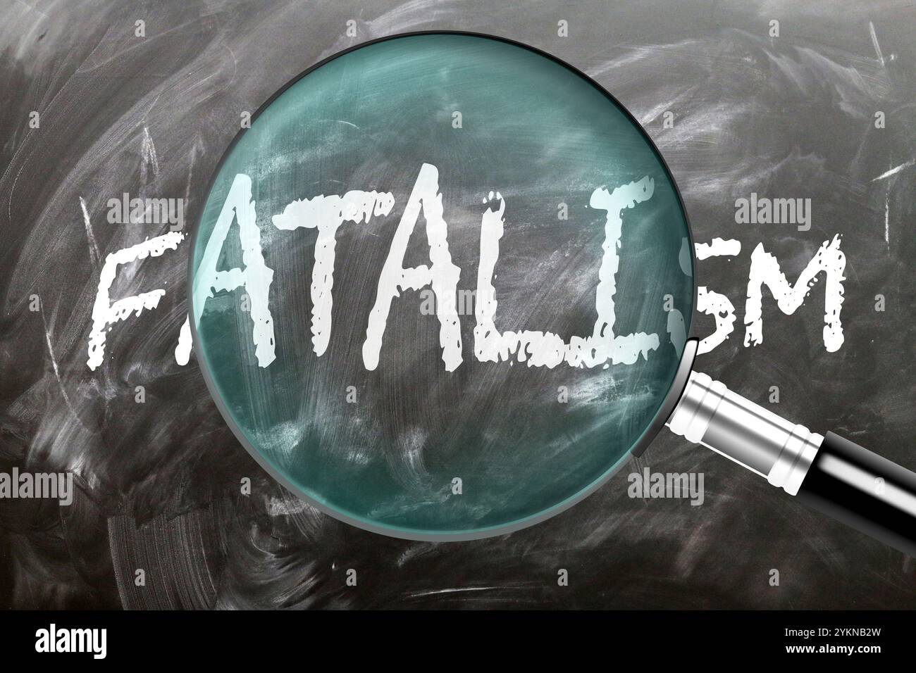 Fatalism - learn, study and inspect it. Taking a closer look at fatalism. A magnifying glass ...