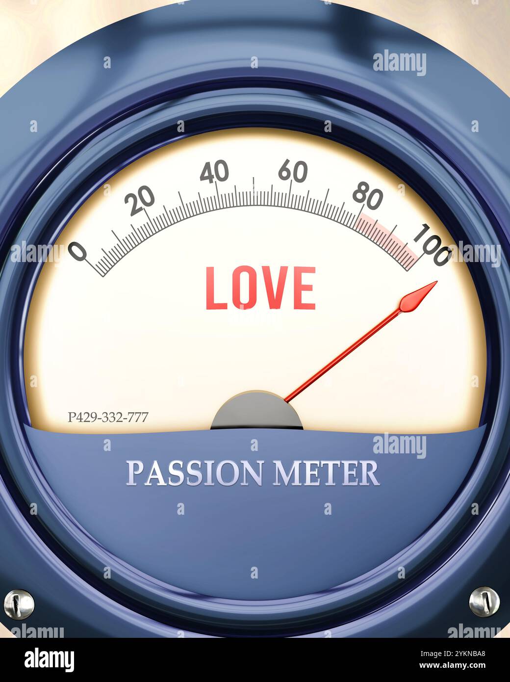 Love and Passion Meter that is hitting a full scale, showing a very ...