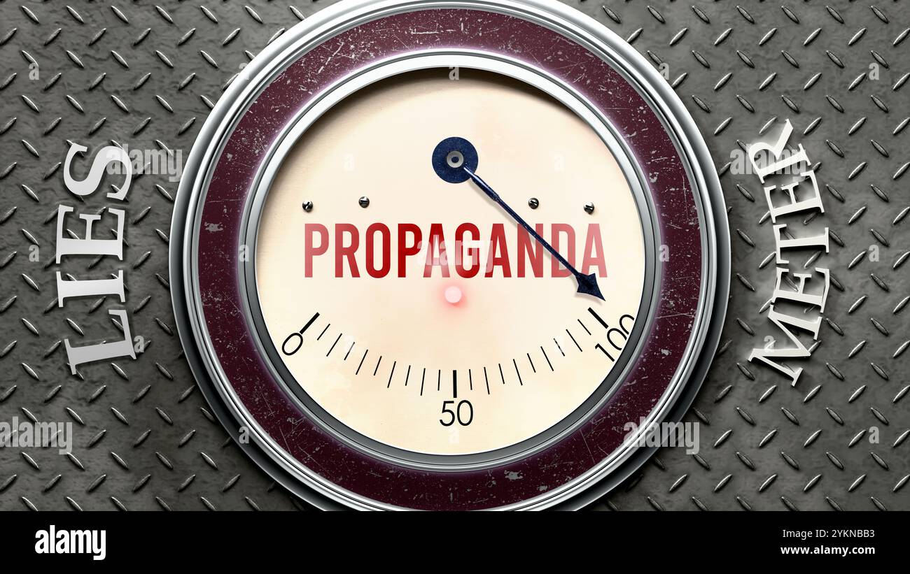 Propaganda and Lies that is hitting a full scale, showing a very high ...