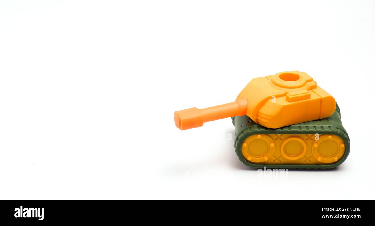 Children's Toy Car Yellow Green Color With White Background Isolated ...