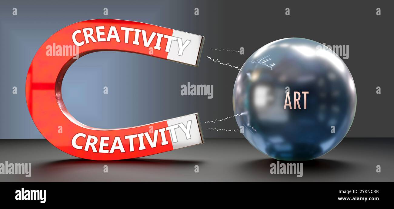 Creativity that attracts Art. Power of creativity Stock Photo - Alamy
