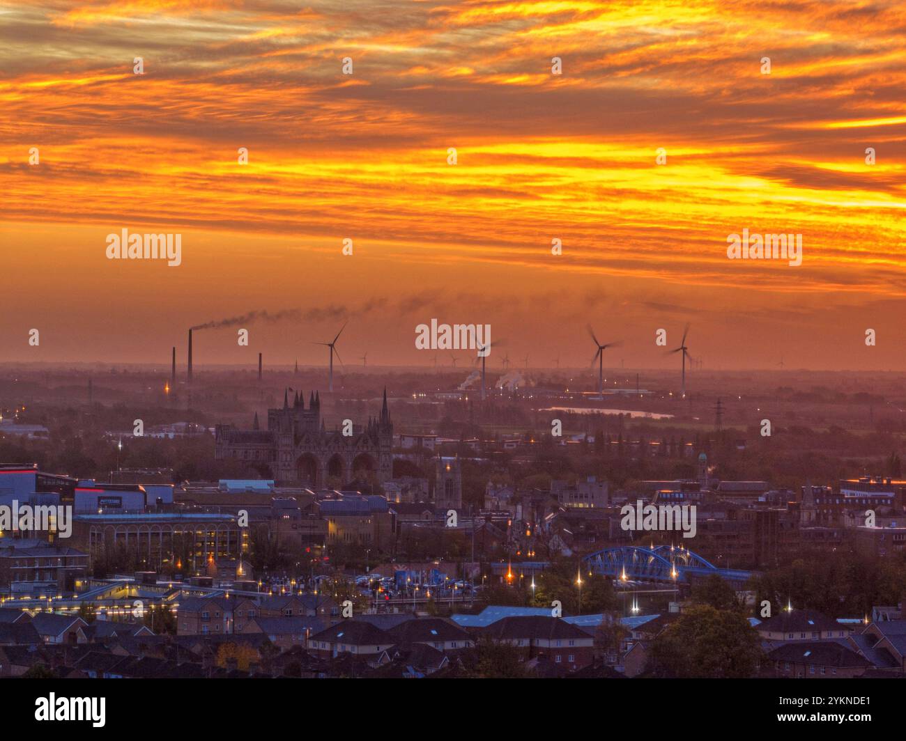After days of gloomy weather it's a beautiful sunrise as the sky turns ...