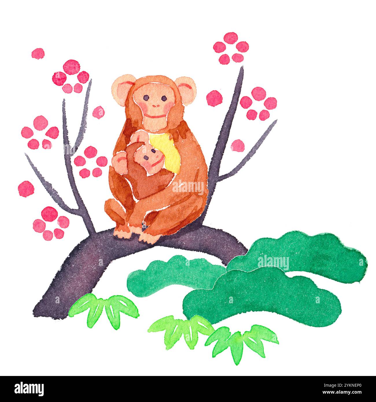 Monkey Zodiac Illustration Stock Photo - Alamy