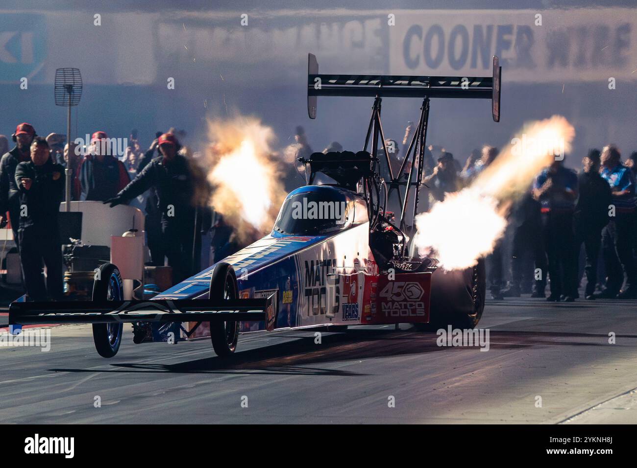 Pomona, United States. 17th Nov, 2024. Antron Brown takes off at the ...