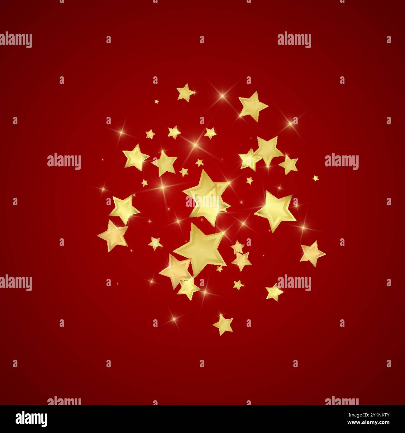 Magic stars vector overlay. Gold stars scattered around randomly ...