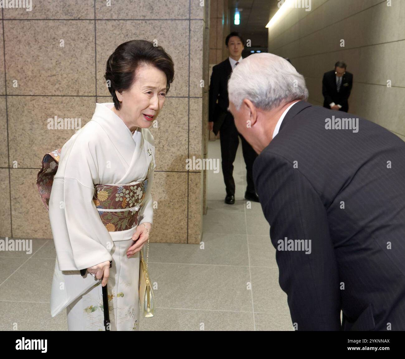 Japanese Princess Hanako of Hitachi arrives at the venue to attend an ...