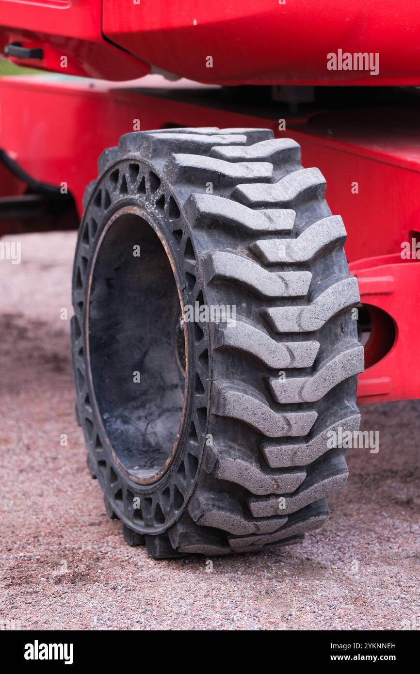 Big tire on a construction vehicle Stock Photo - Alamy