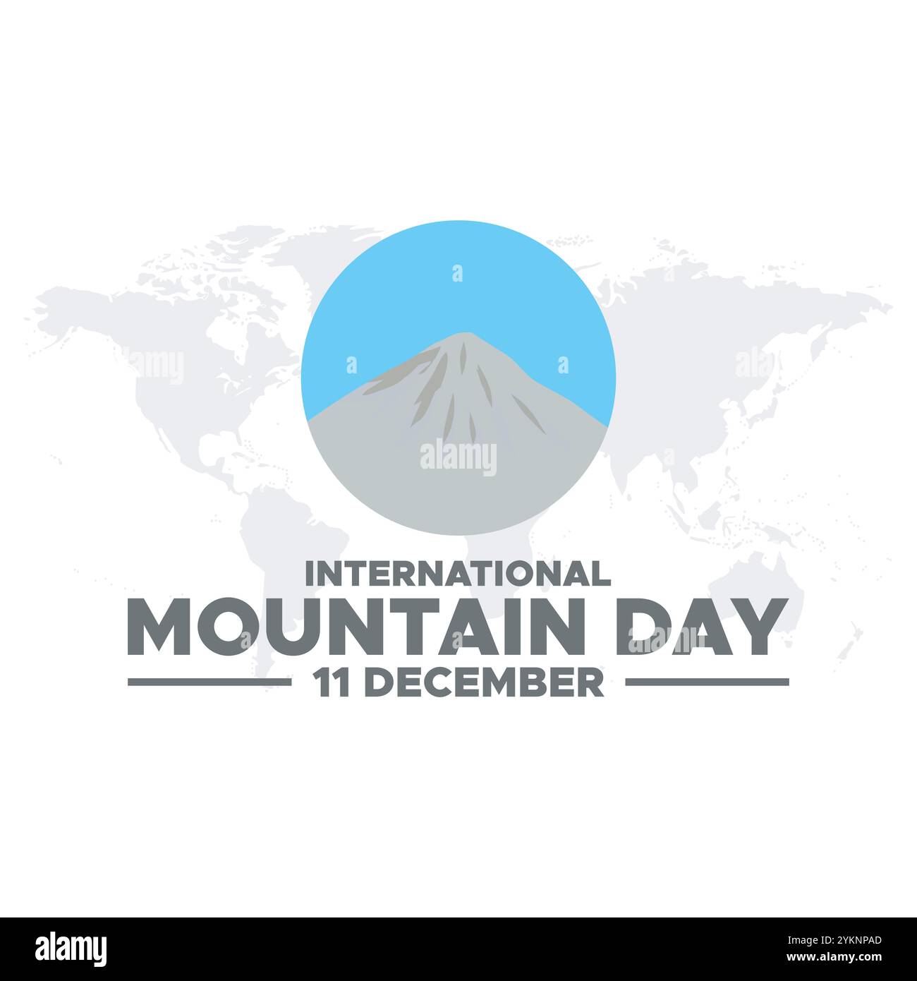 International mountain day. Vector illustration of mountain. Celebrated ...