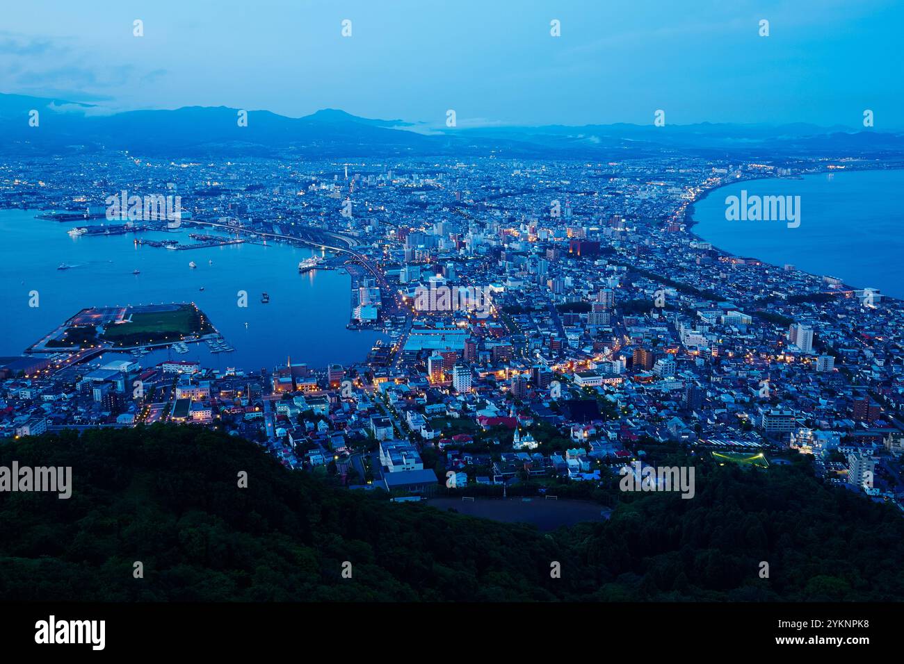 Night view from Mount Hakodate Stock Photo - Alamy