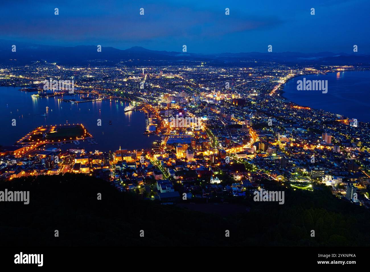 Night view from Mount Hakodate Stock Photo - Alamy
