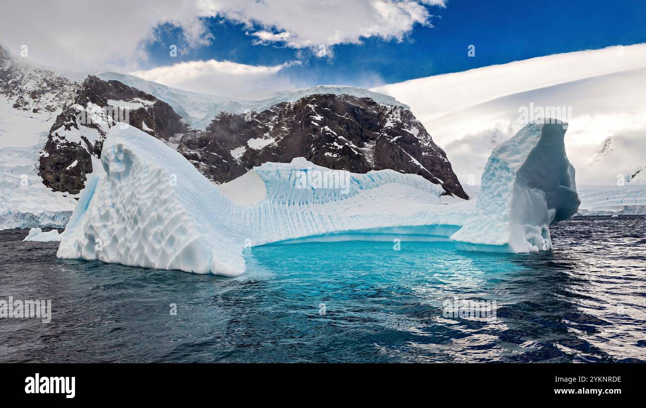 Glacier and Iceberg in the Antarctic Landscape Stock Photo - Alamy