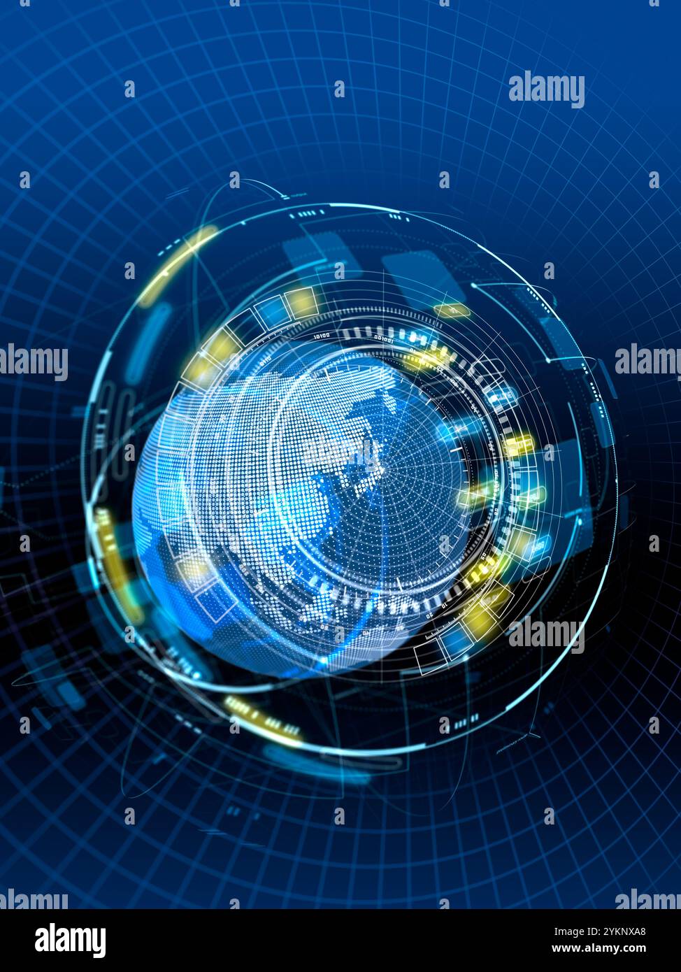 Globe and select switch control panel Stock Photo - Alamy