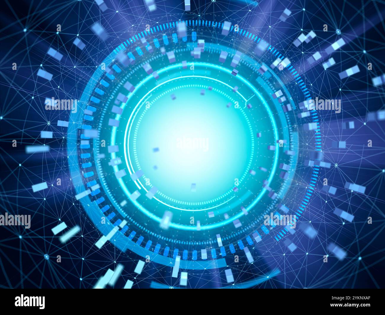 Chips radiating from circular GUI operation panel Stock Photo - Alamy