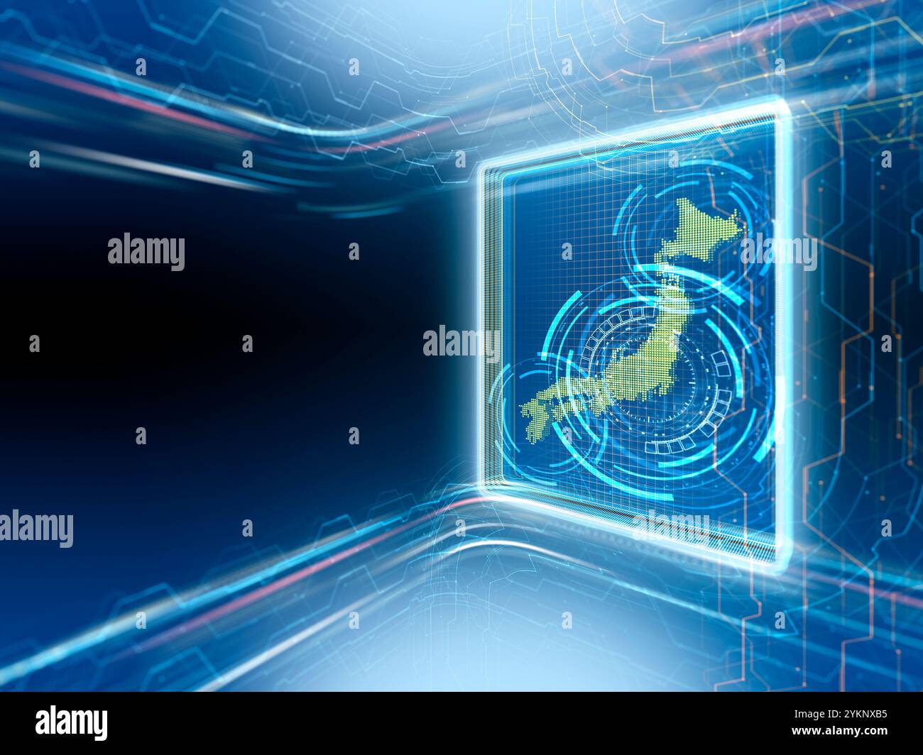 Japan screen map hi-res stock photography and images - Alamy