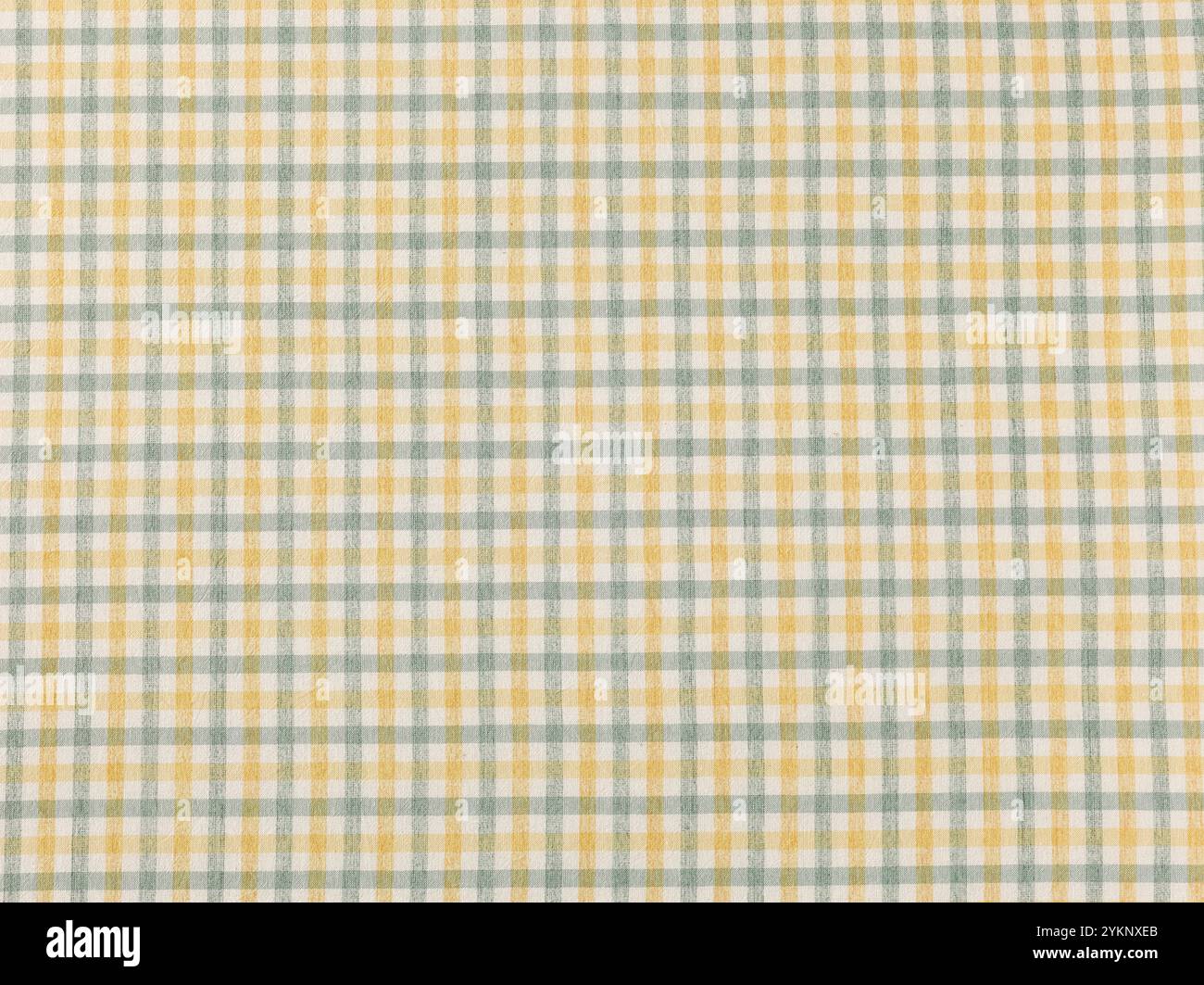 Yellow and green checked cloth Stock Photo - Alamy