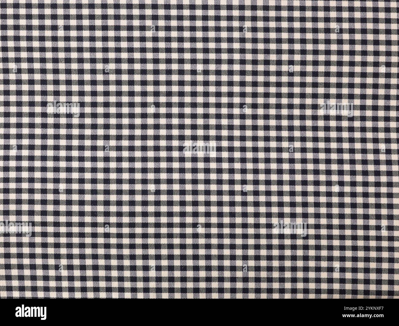 Black and beige cotton checked cloth Stock Photo - Alamy