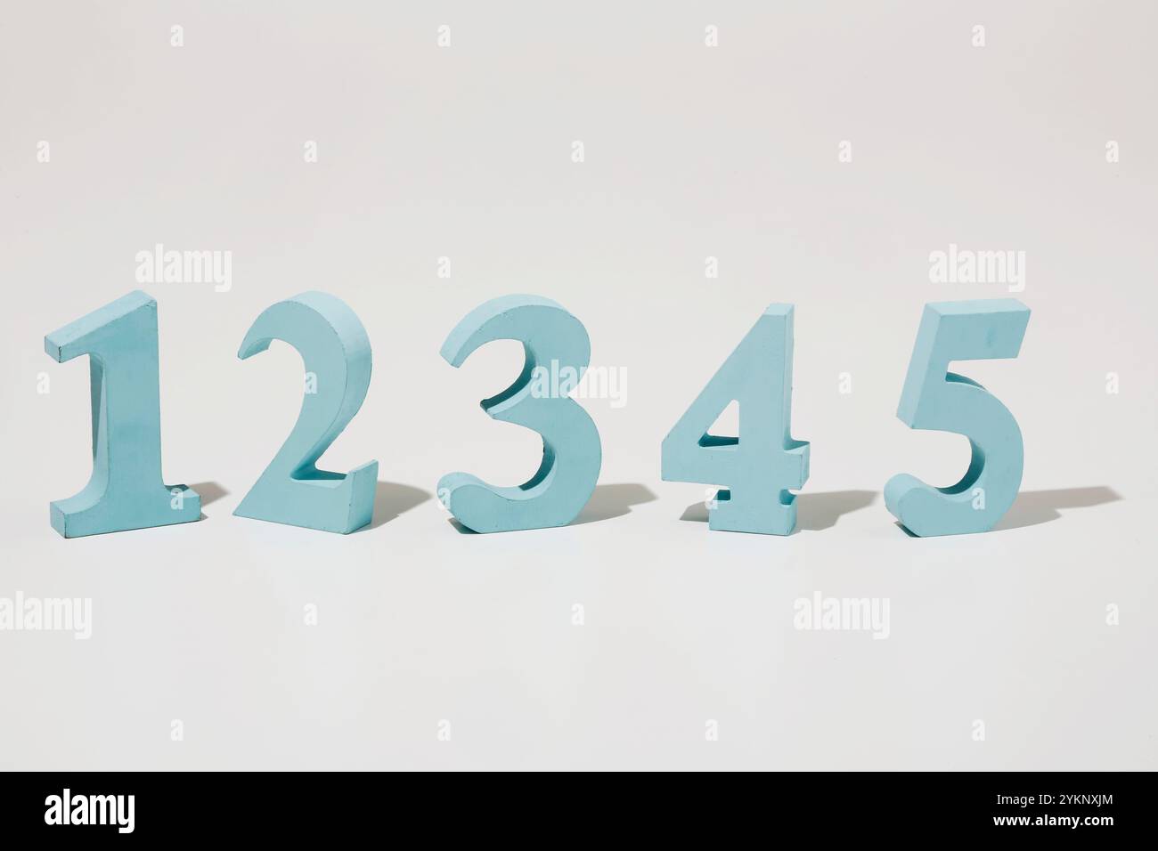 Numeral block 12345 Stock Photo - Alamy