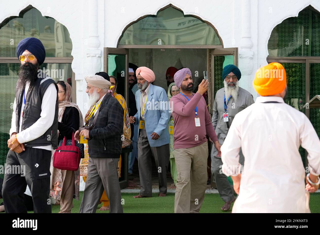 Sikh pilgrims attend their first Sikh guru, Guru Nanak Dev, birth ...