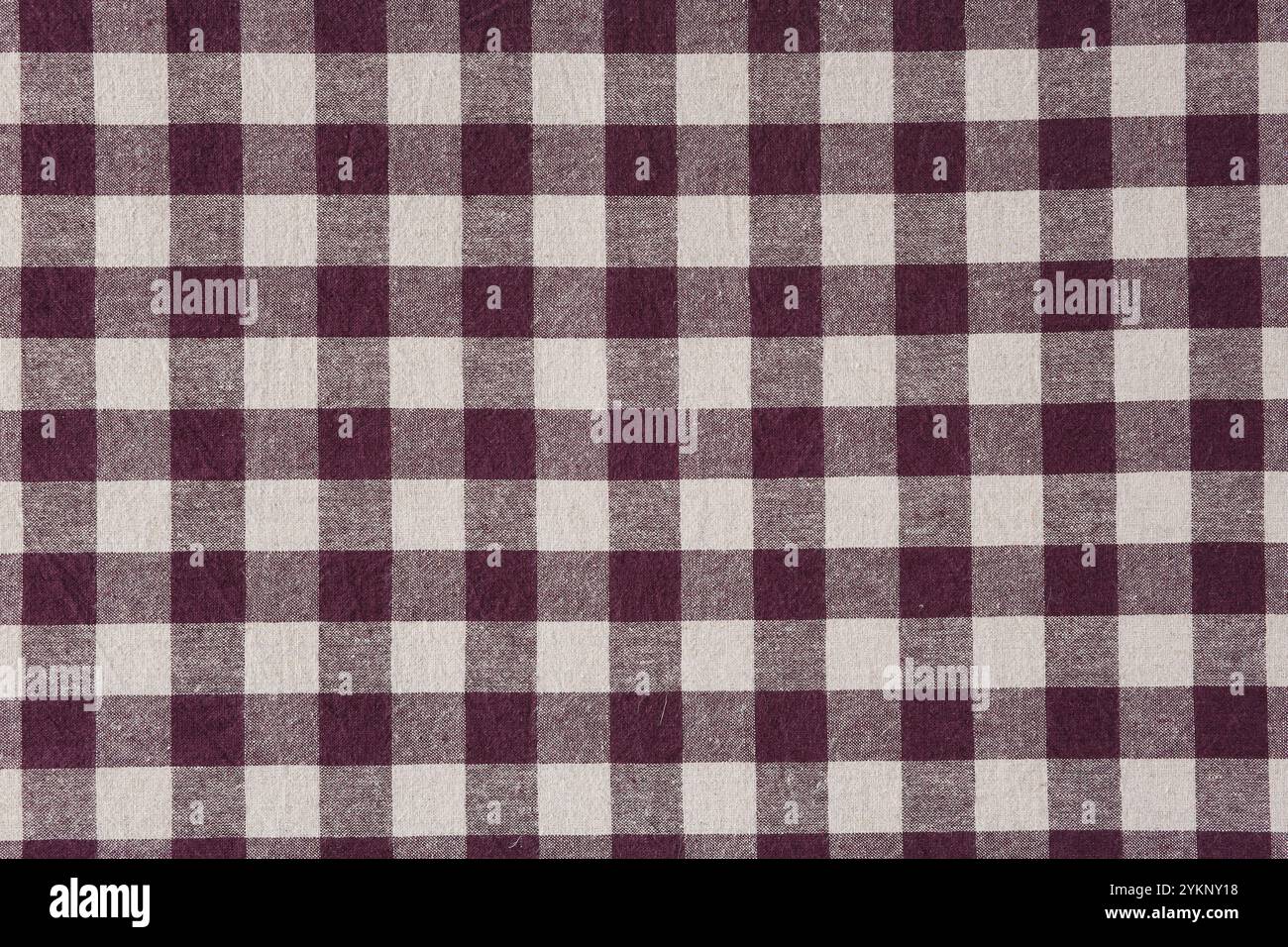 Purple and white checked cloth Stock Photo - Alamy