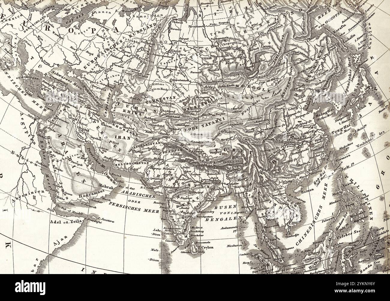 19th century map of europe and asia hi-res stock photography and images ...