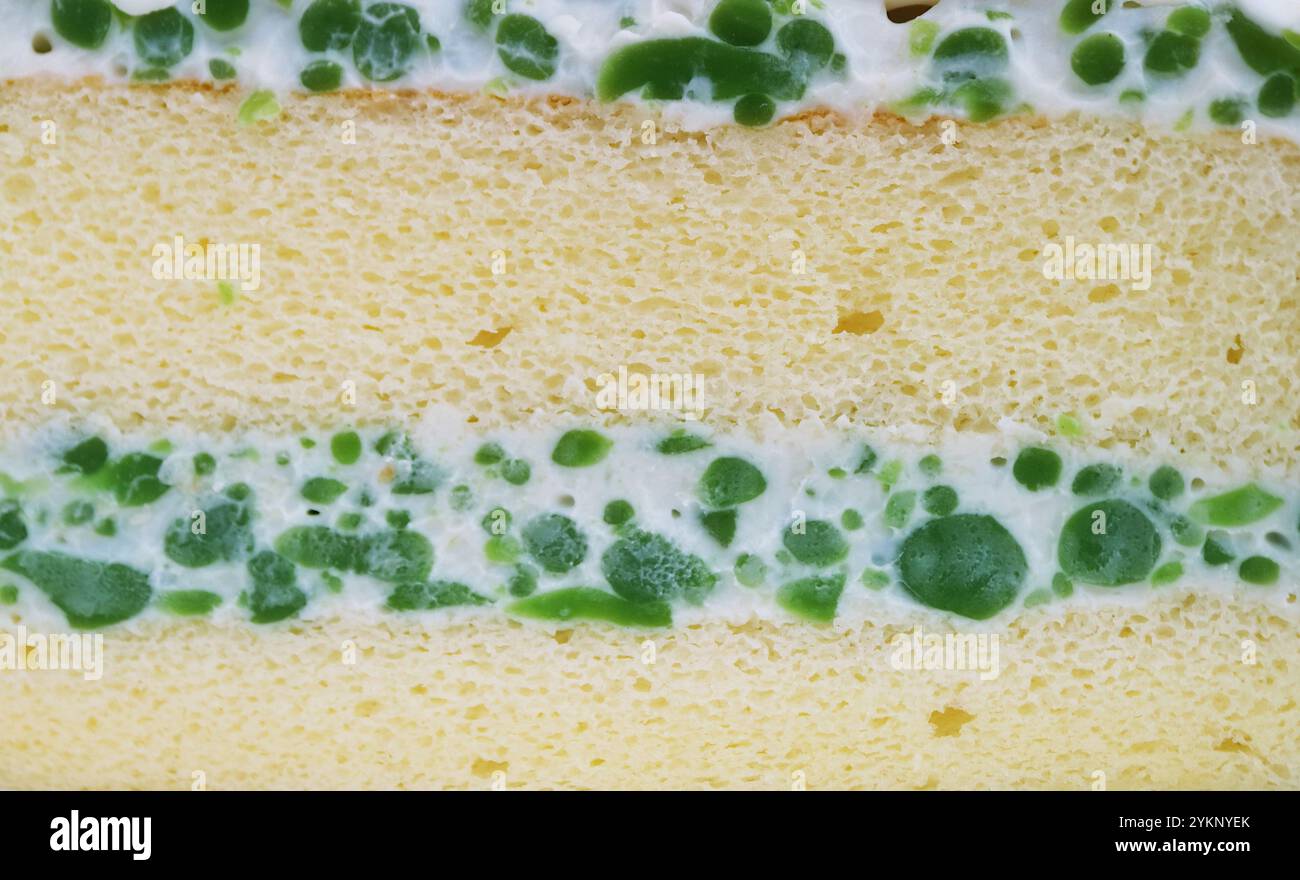 Texture of Delectable Lod Chong Chiffon Cake, a Pandan Flavored Rice ...