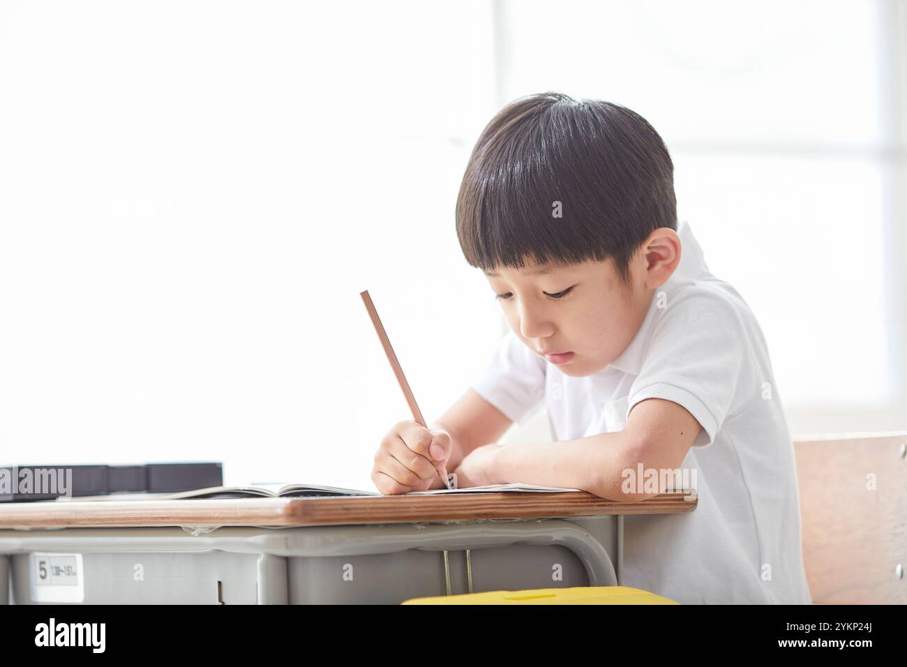 Primary schools boy studying Stock Photo - Alamy
