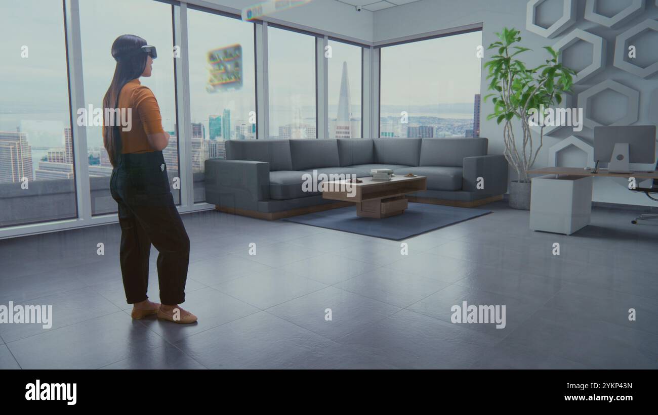 Futuristic animation holographic artificial intelligence hi-res stock ...