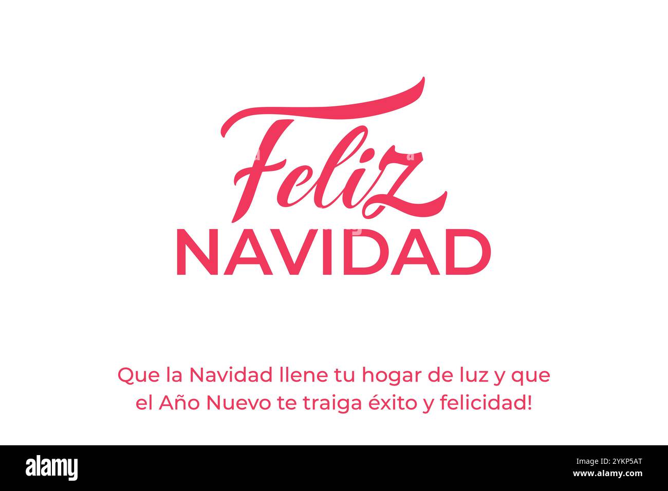 Feliz Navidad spanish Merry Christmas Modern calligraphy lettering on ...