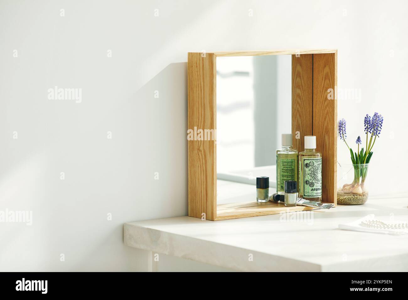 Mirror in washroom Stock Photo - Alamy