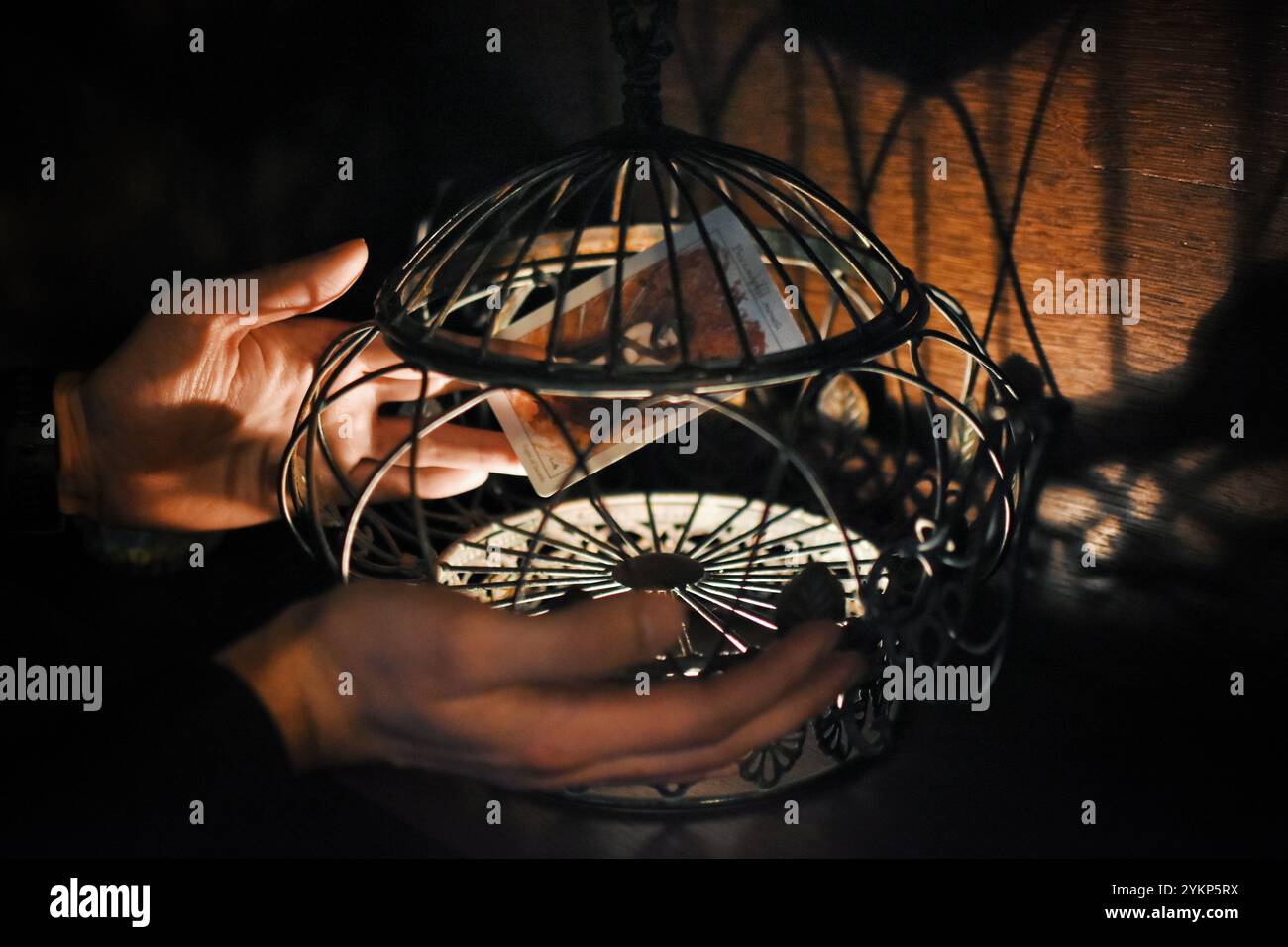 Artistic tarot cards from the Deviant Moon deck held in hands ...