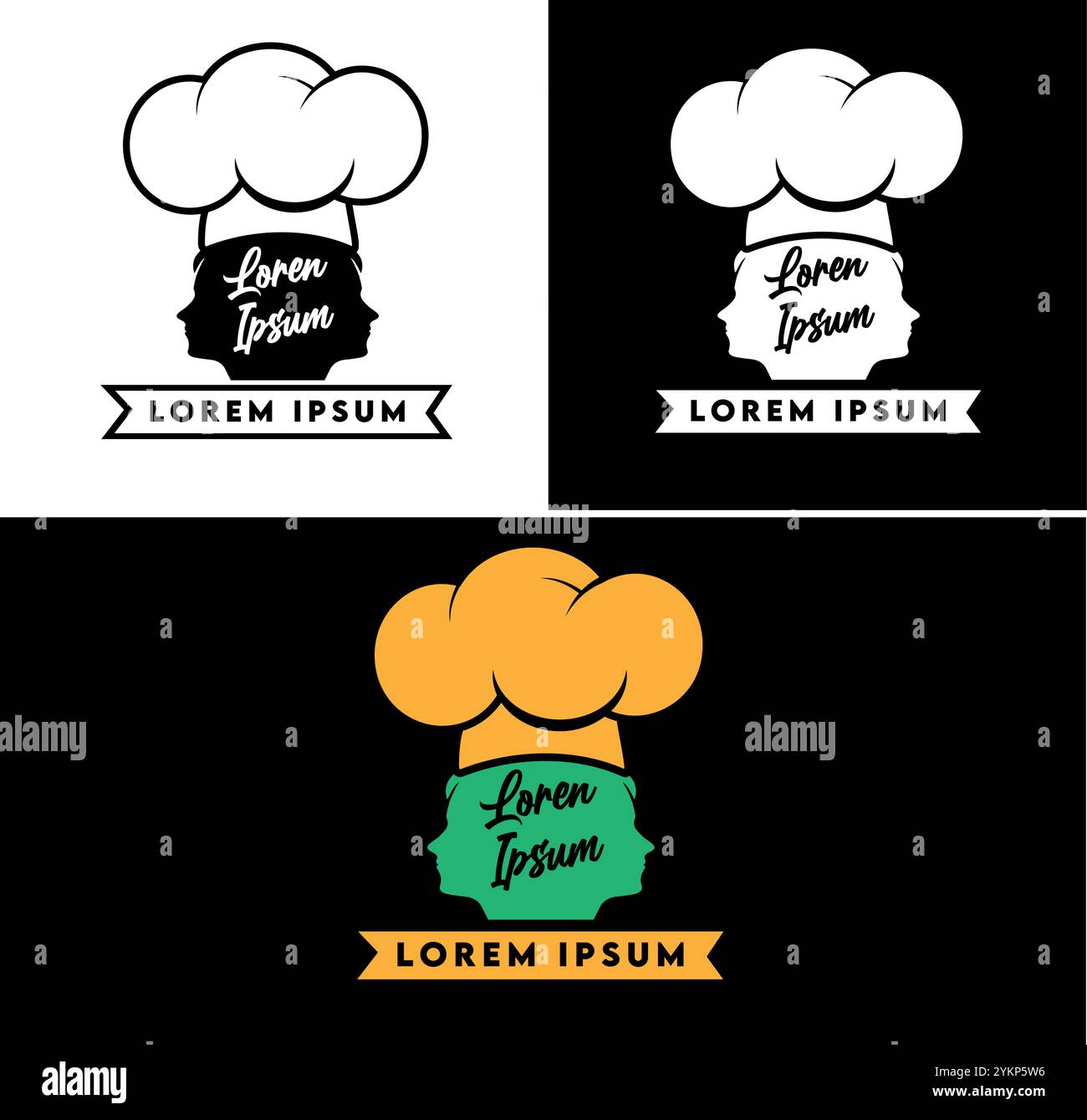Chef hat logo design. vector illustration Stock Vector Image & Art - Alamy