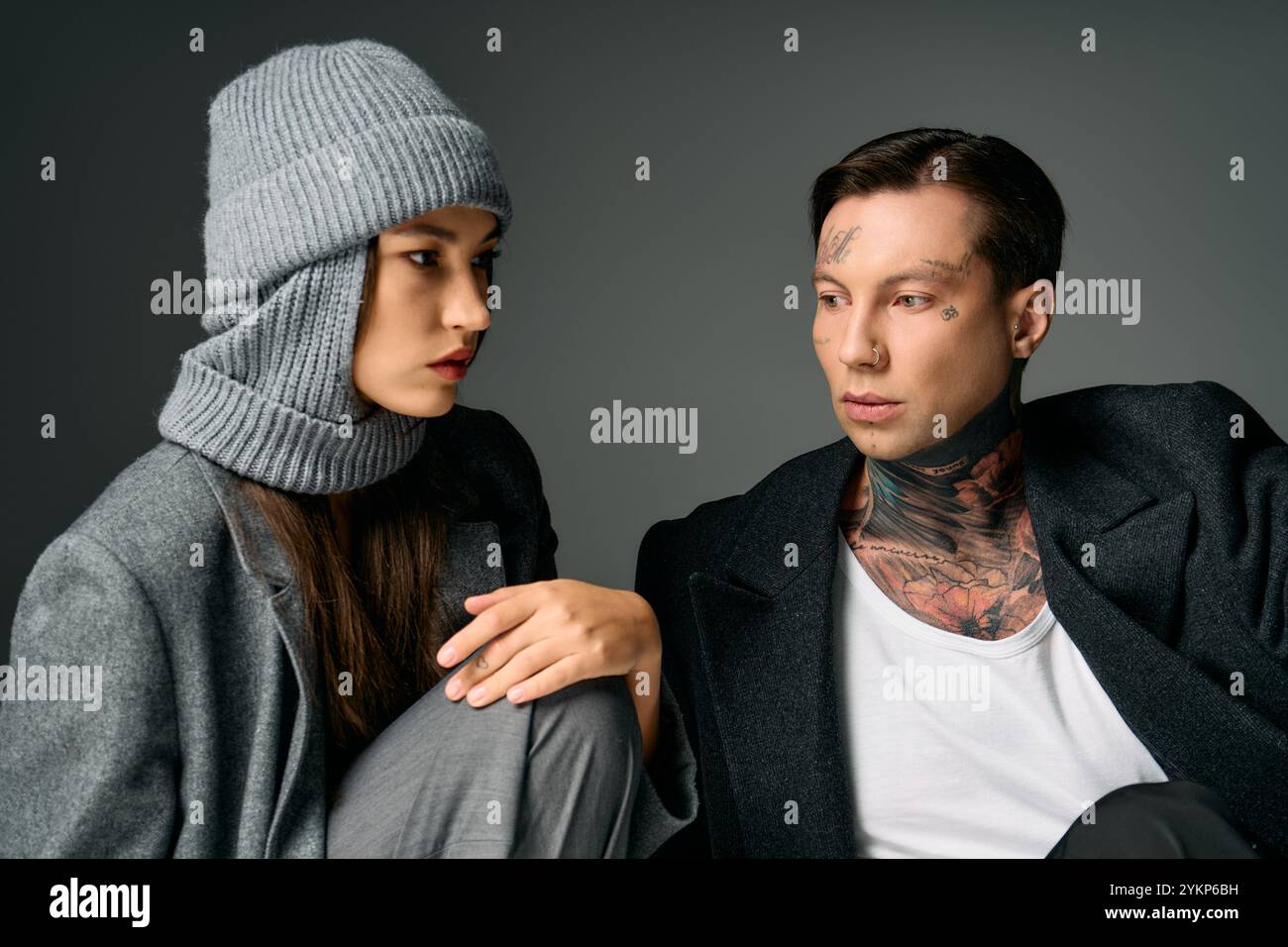 Young couple deep in conversation hi-res stock photography and images ...