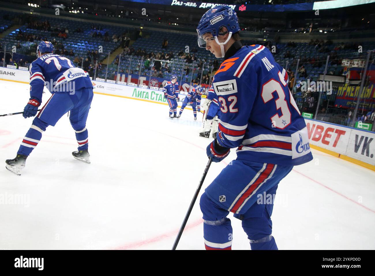 Saint Petersburg, Russia. 18th Nov, 2024. Timur Kol (32) SKA Hockey ...